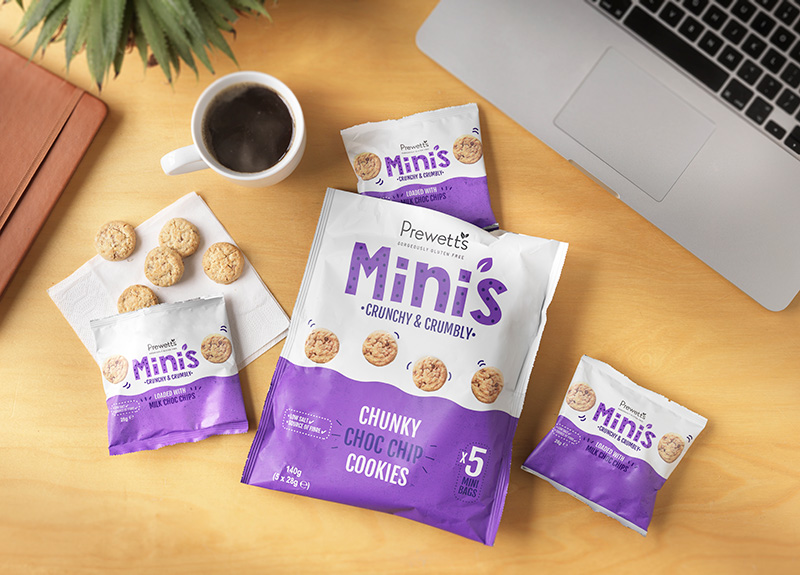 Prewett's launch gluten free Mini's Chunky Choc Chip Cookies | Prewetts